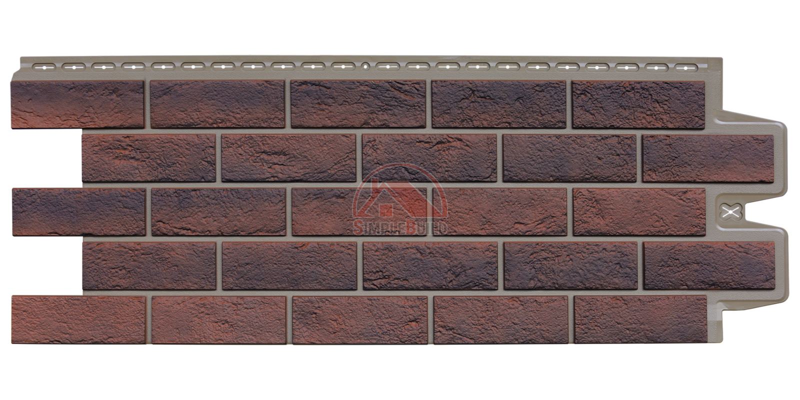 угол панели «Grand Line Design Plus», состаренный кирпич кофе, шов ...