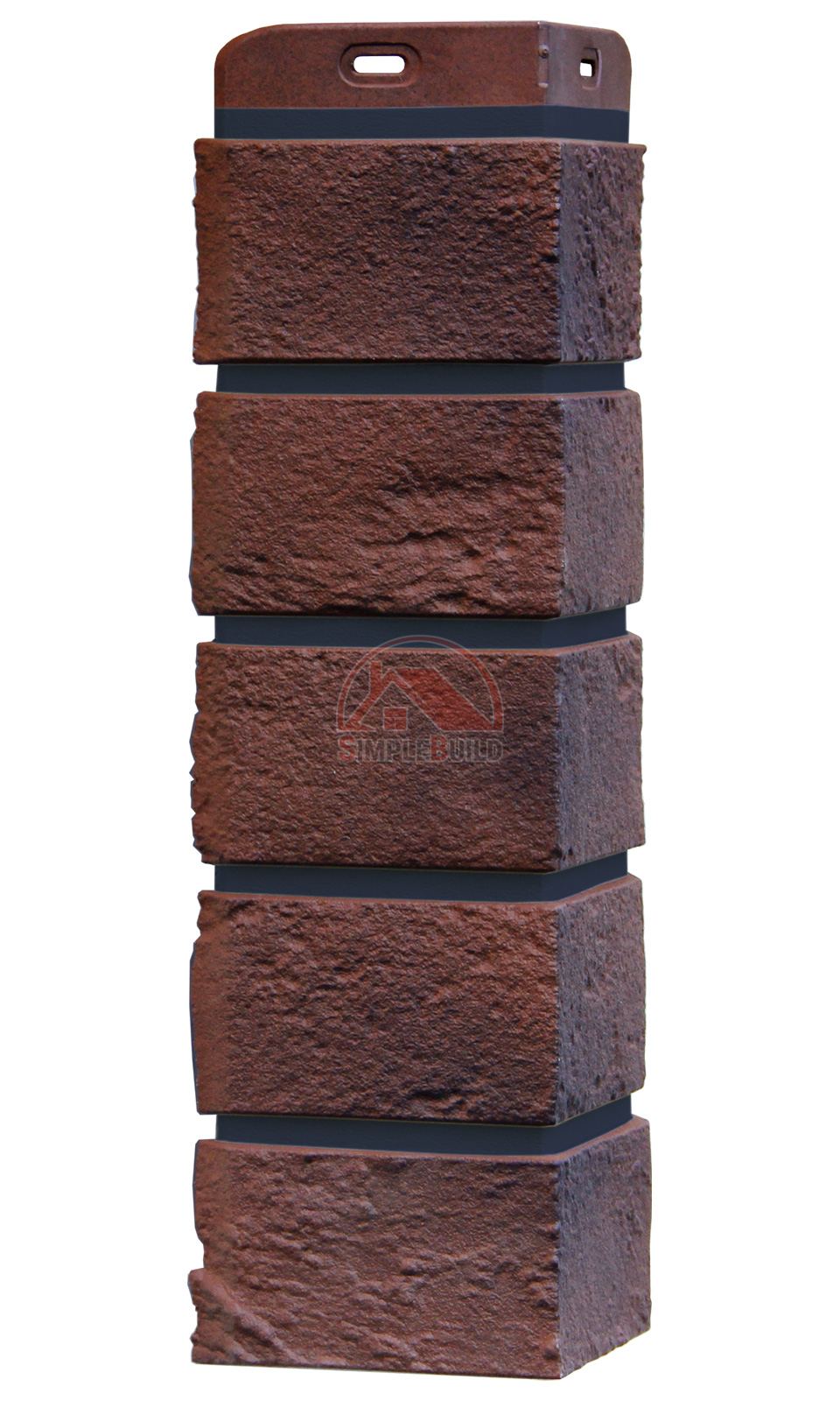 угол панели «Grand Line Design Plus», состаренный кирпич кофе, шов ...